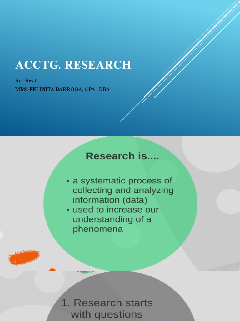 Acctg Research | PDF | Quantitative Research | Qualitative Research