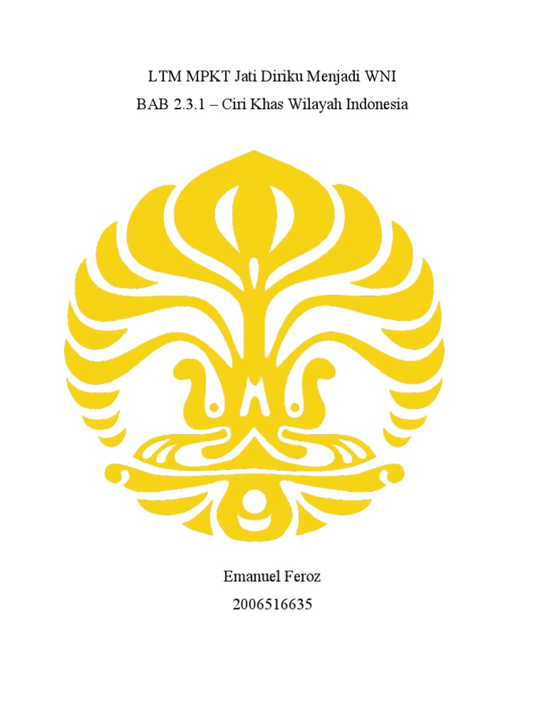 MPKT 2-LTM Jati Diriku Menjadi WNI-Emanuel Feroz-2006516635 | PDF