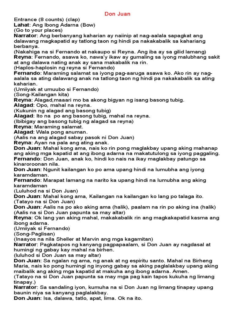 Script Don Juan (Filipino 7) | PDF