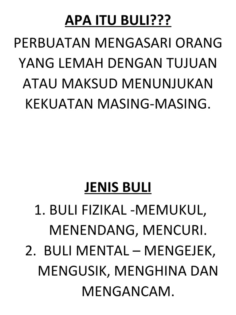 Apa Itu Buli | PDF