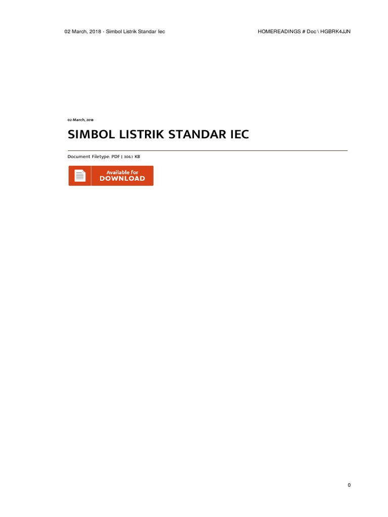 Simbol Listrik Standar IEC | PDF