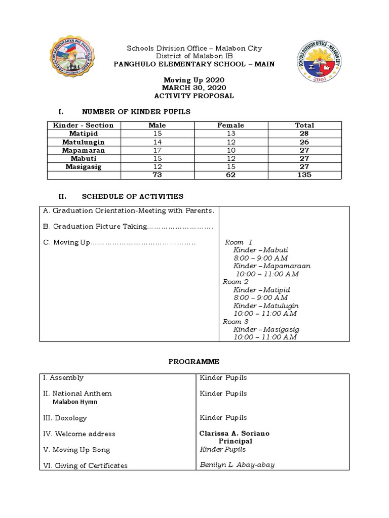 Kindergarten Moving Up Program 2020 | PDF | Color | Graphic Design