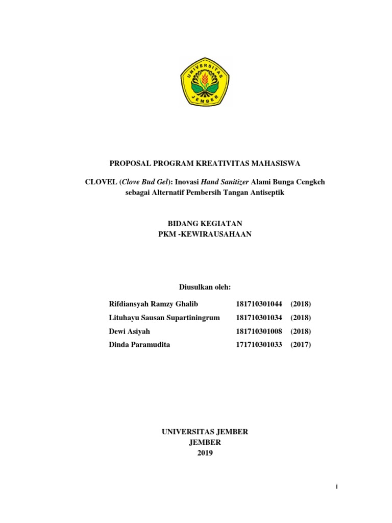 (Contoh PKM-K) PKM CLOVEL | PDF