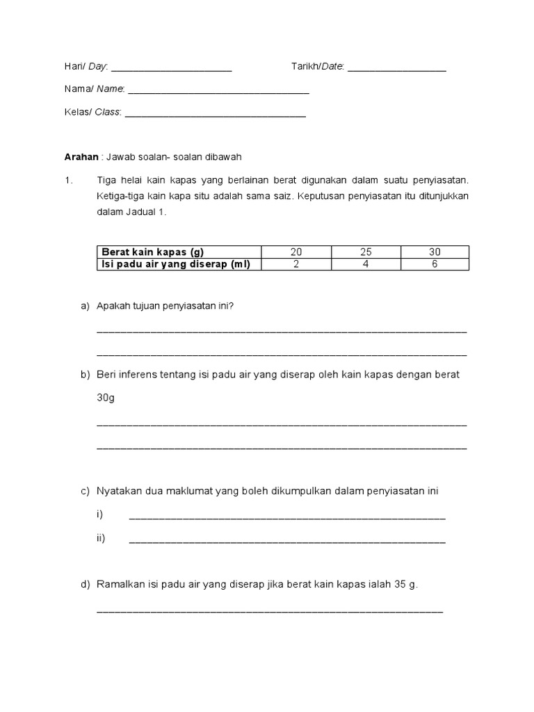 Latihan Membuat Inferens Dan Meramal | PDF