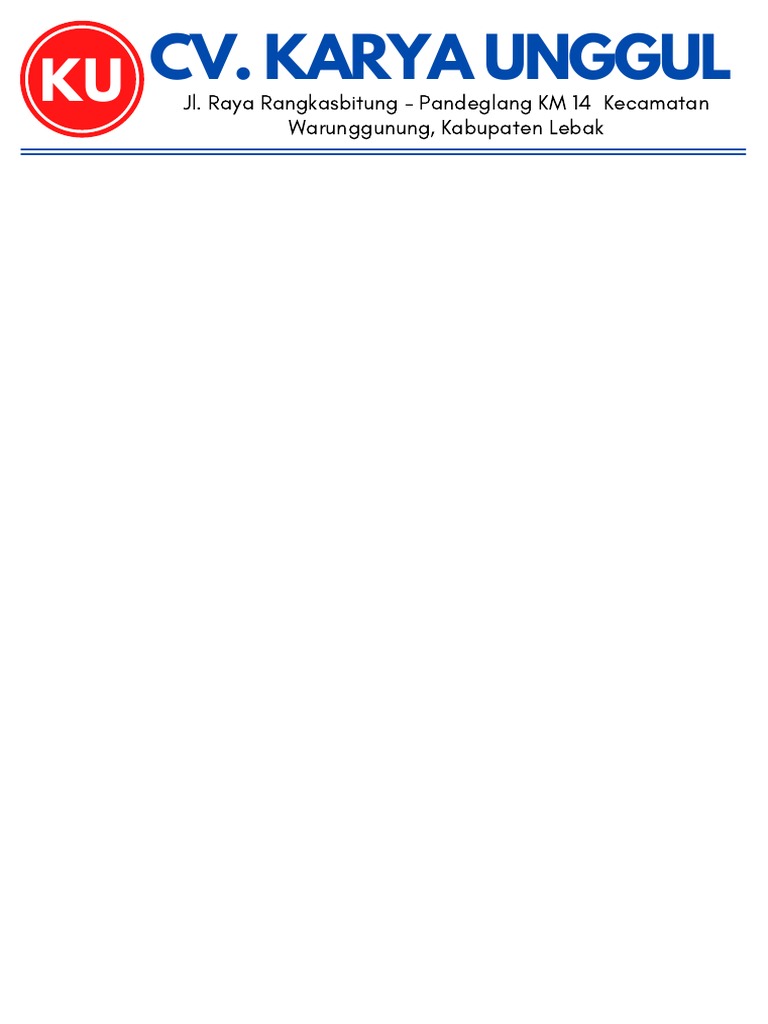 Cv. Karya Unggul: Jl. Raya Rangkasbitung - Pandeglang KM 14 Kecamatan ...
