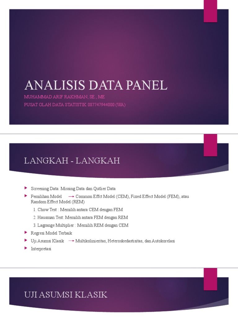 Analisis Data Panel | PDF