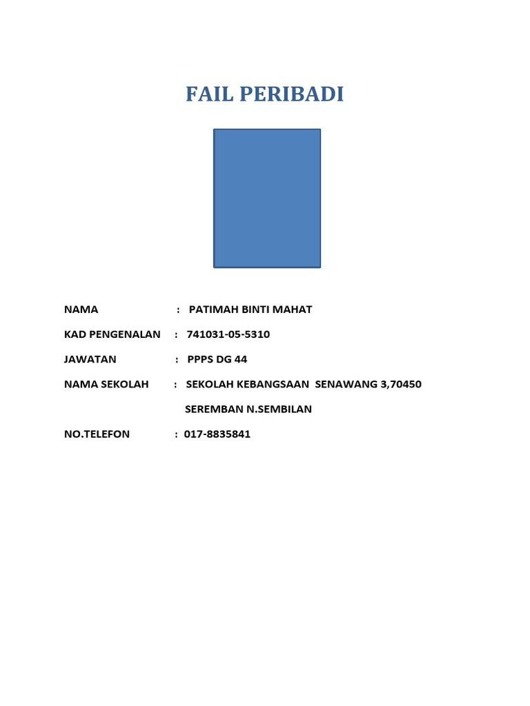 Fail Peribadi DG 48 | PDF
