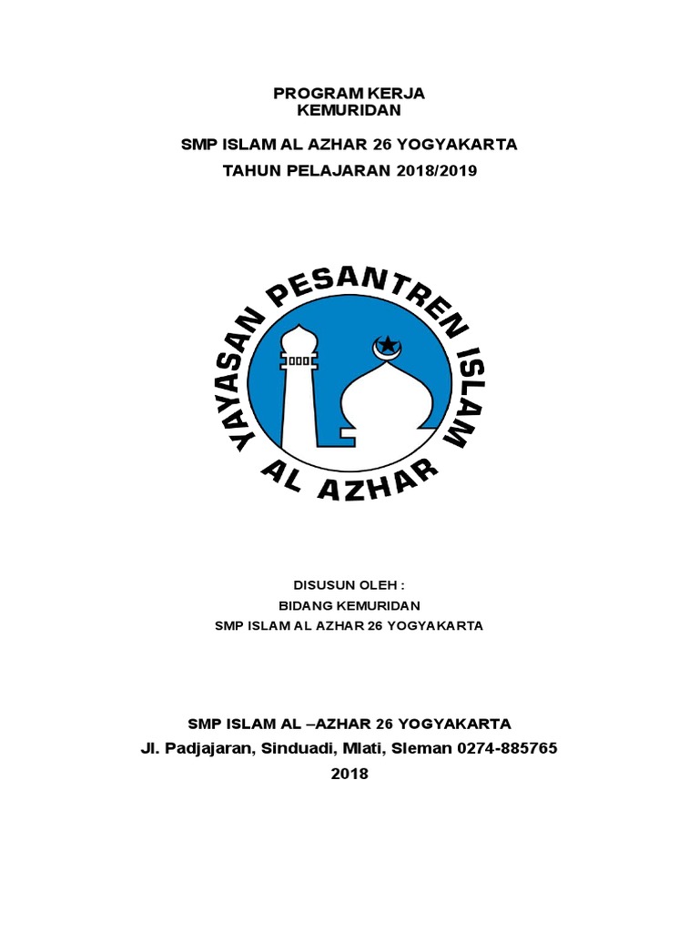 Program Kerja Kemuridan SMP Al Azhar 26 | PDF | Karier & Perkembangan