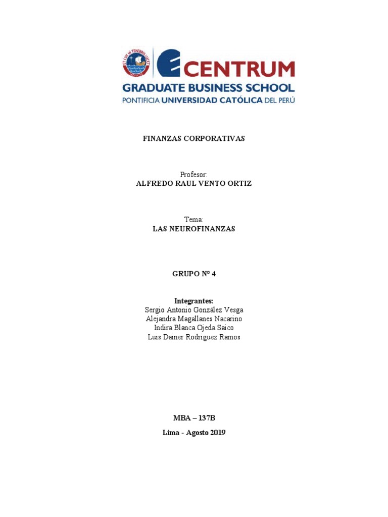 Grupo 4 - Caso Neurofinanzas - 137b | PDF