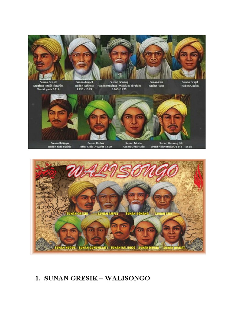 Gambar dan Nama Wali Songo | PDF | Sejarah | Agama & Spiritualitas
