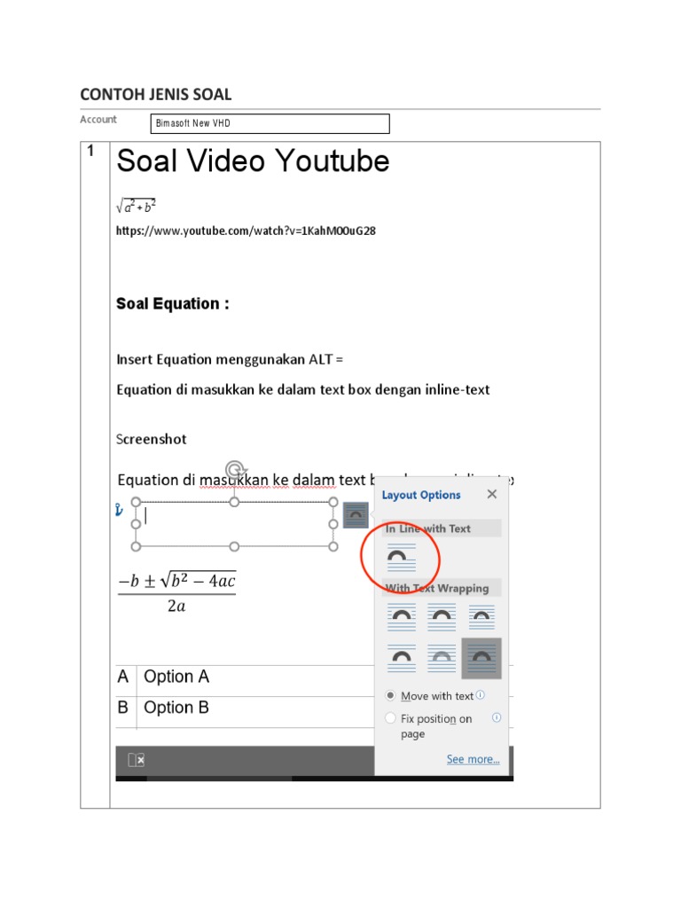 Contoh Jenis Soal Akm | PDF