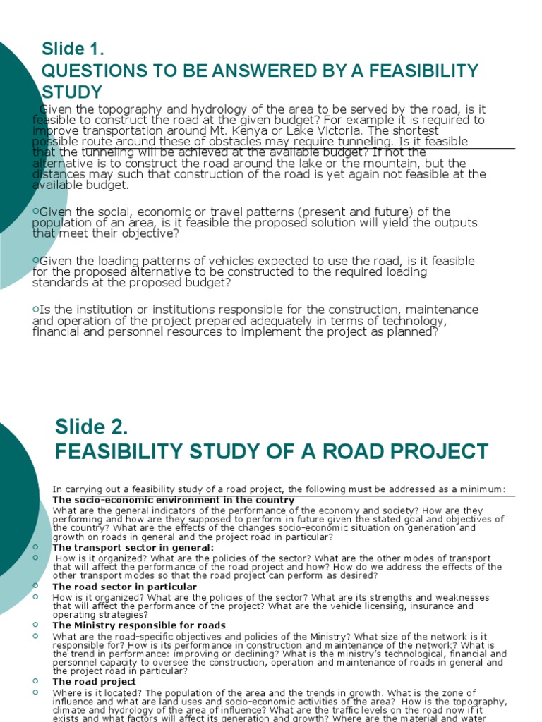 Slide 1. Questions To Be Answered by A Feasibility Study | PDF | Demand ...