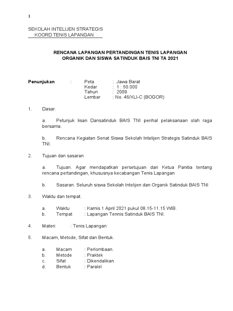 Renlap Tenis Lapangan | PDF