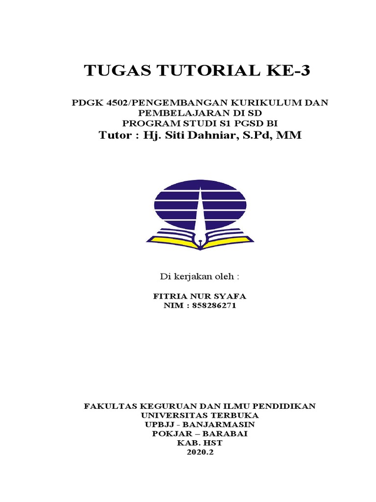 Tugas Tutorial PGSD Universitas Terbuka | PDF