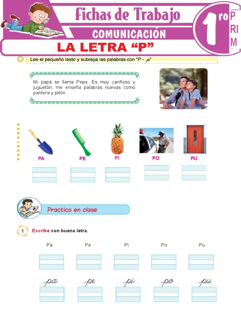 Actividades con la letra P para 1er grado | PDF