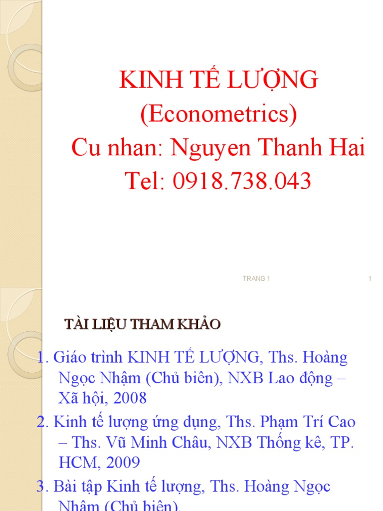 Slide Kinh Te Luong Nguyen Thanh Hai Full | PDF