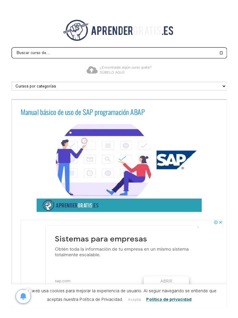 Manual Básico de Uso de SAP y Programación ABAP | PDF | Cookie HTTP ...