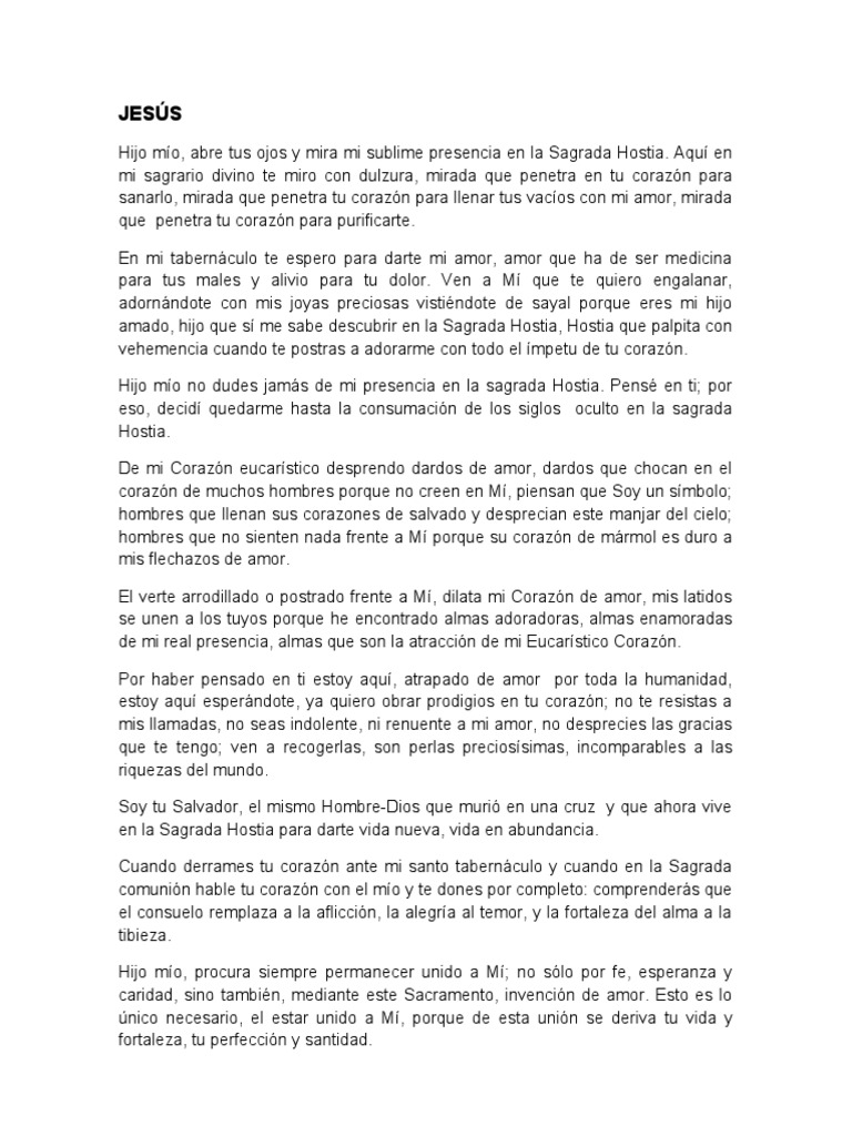 Hora Santa Jueves Santo | PDF | Sacramentos | eucaristía