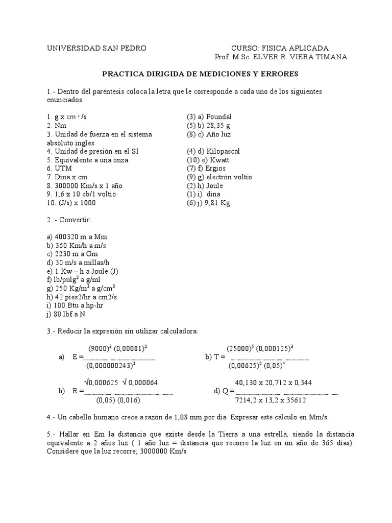 Practica Dirigida #01 Mediciones | PDF | Amoníaco | Medición