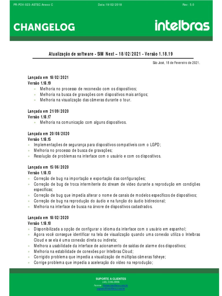 Atualização de Software - SIM Next Oficial - 18.02.2021 - Versão 1.18. ...