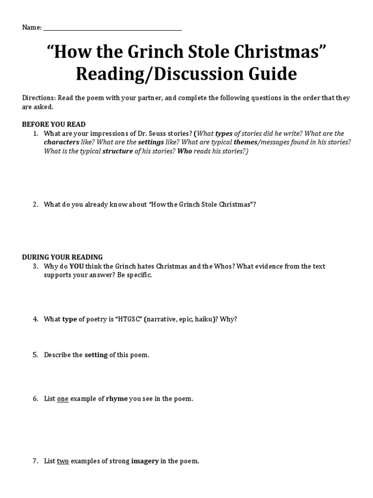 Analyzing Character Development and Themes in Dr. Seuss' 'How the ...