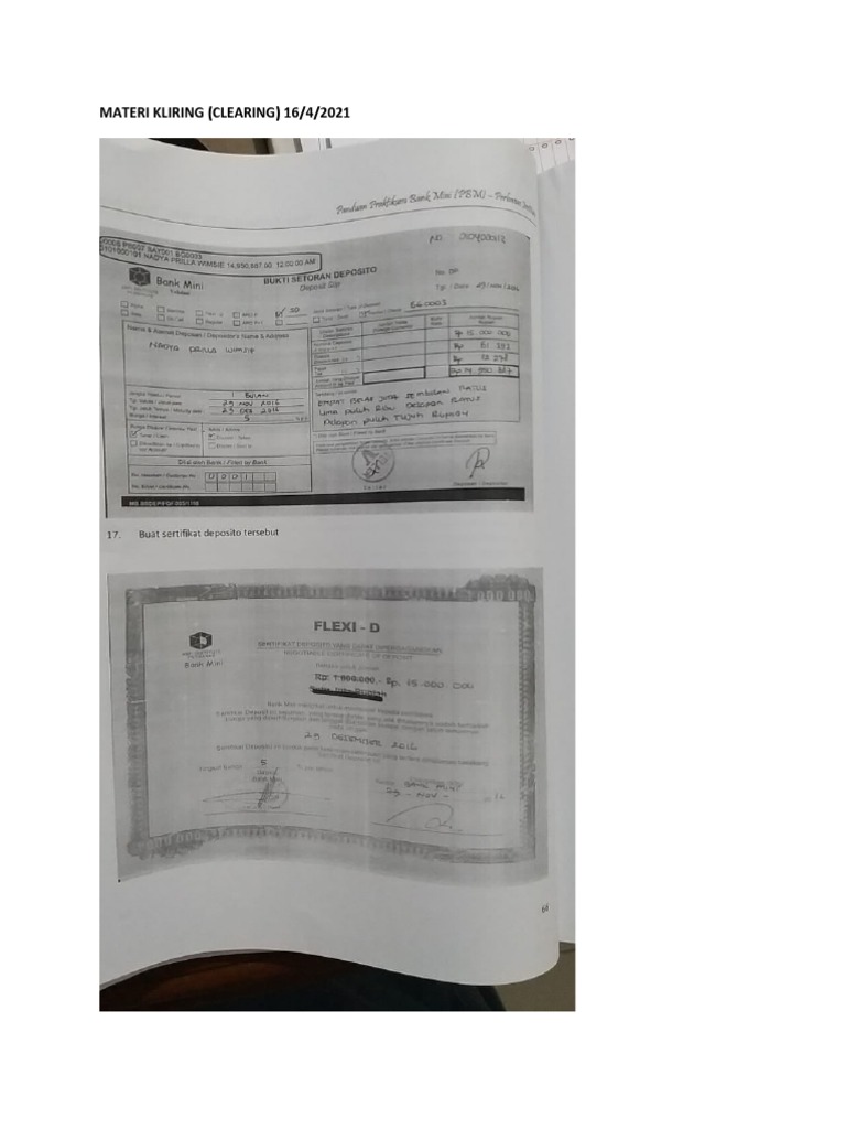 KLIRING - Lab Bank Mini | PDF