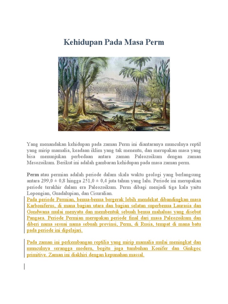 Kehidupan dan Iklim Zaman Permian | PDF