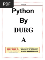 Python Durga Notes | PDF | Reserved Word | Python (Programming Language)