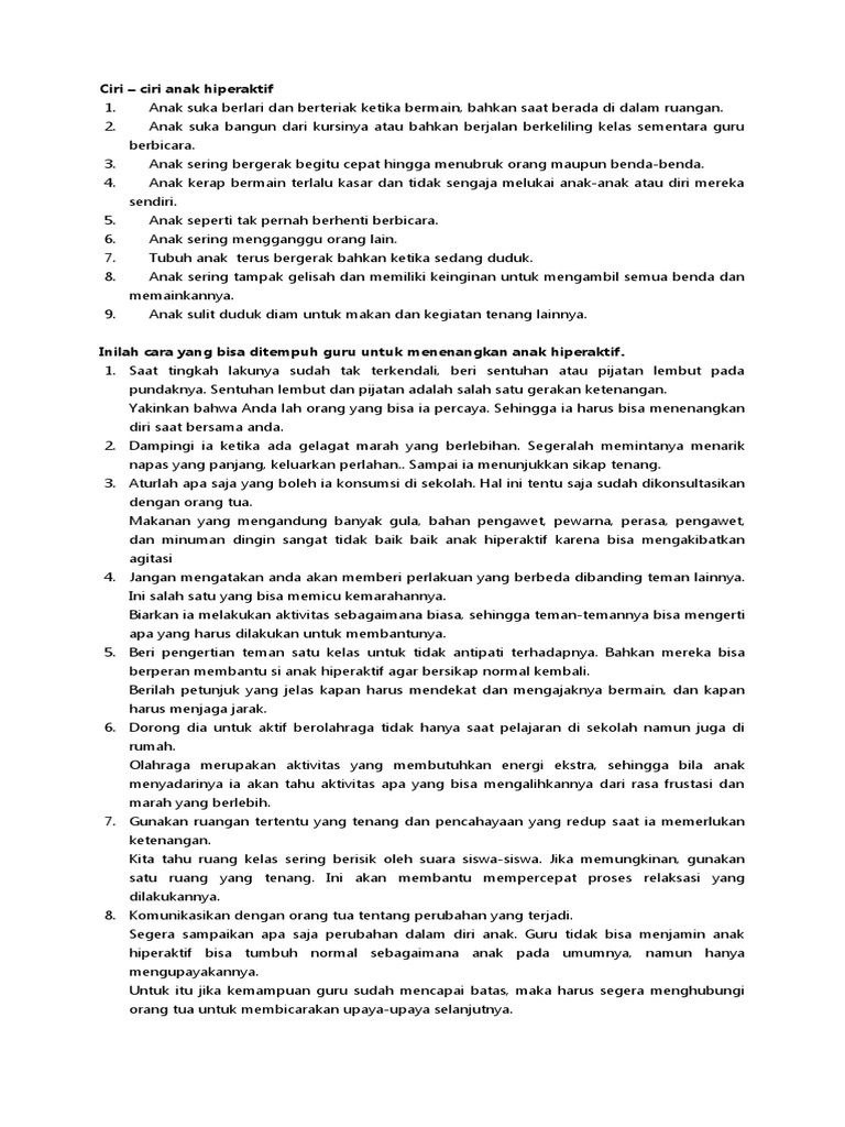 Penanganan Anak ADHD di Kelas 3 | PDF | Pengembangan Diri