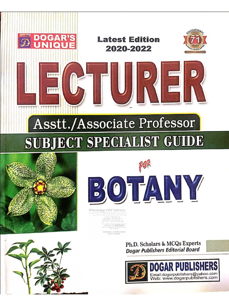 Lcturer Botany 2020 | PDF