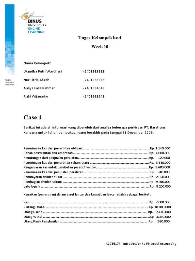 Case 1: Tugas Kelompok Ke-4 Week 10 | PDF | Hukum