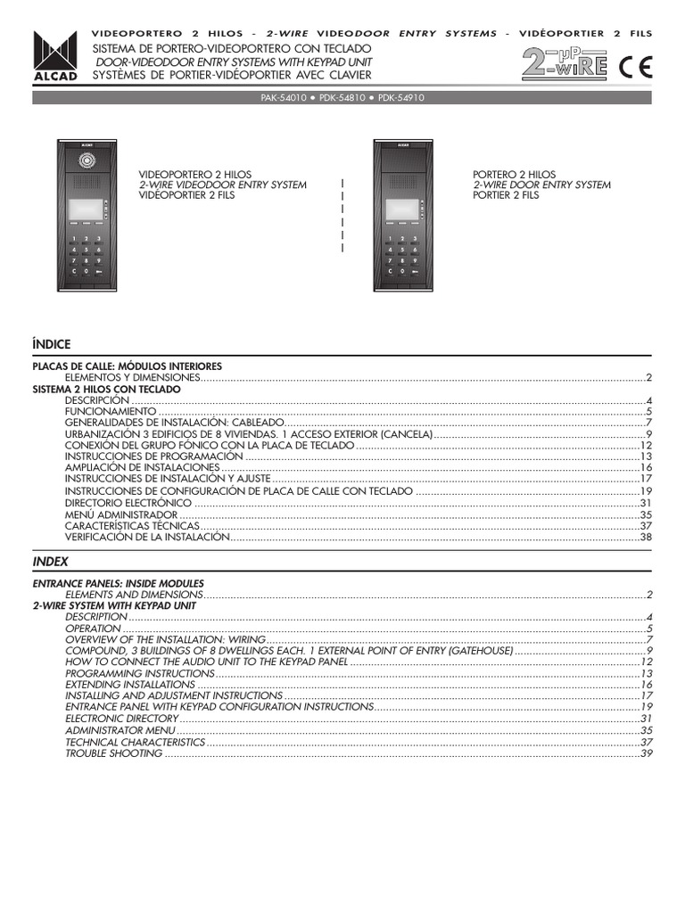 Alcad Intercom Connection Diagram | PDF | Son (physique) | Conception