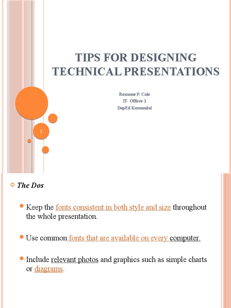 Tips Designing Technical Presentations | PDF | Communication