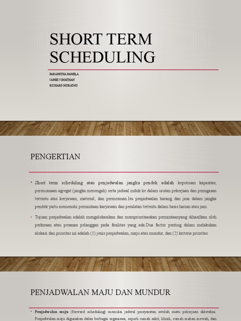 Short Term Scheduling | PDF