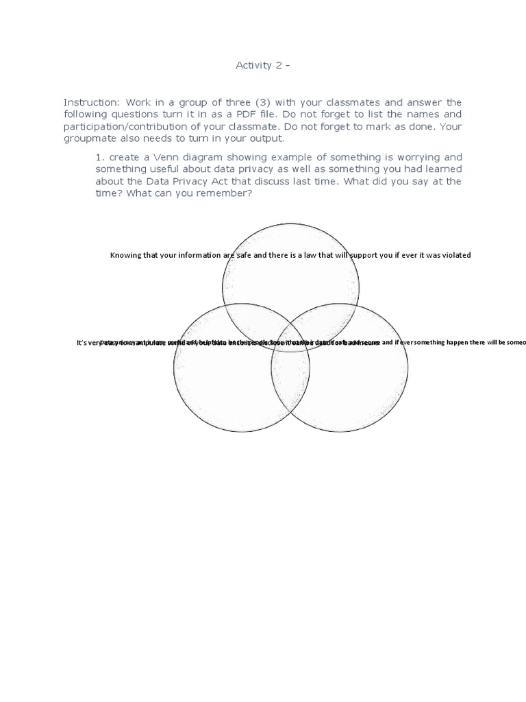 Venn Diagram About Data Privacy | PDF