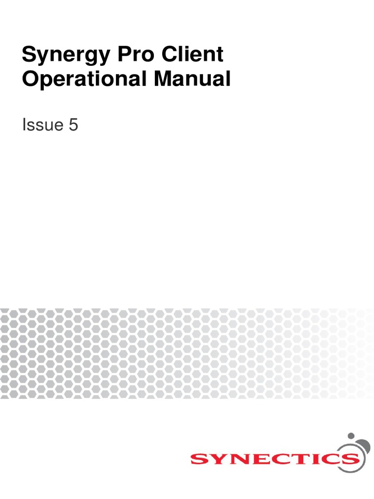 Synergy Pro Client Operational Manual: Issue 5 | PDF | Computer ...