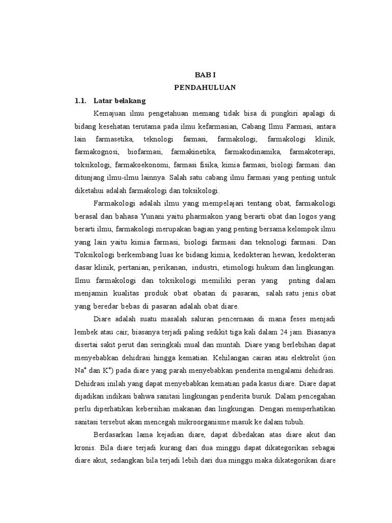 Bab 1 Antidiare | PDF