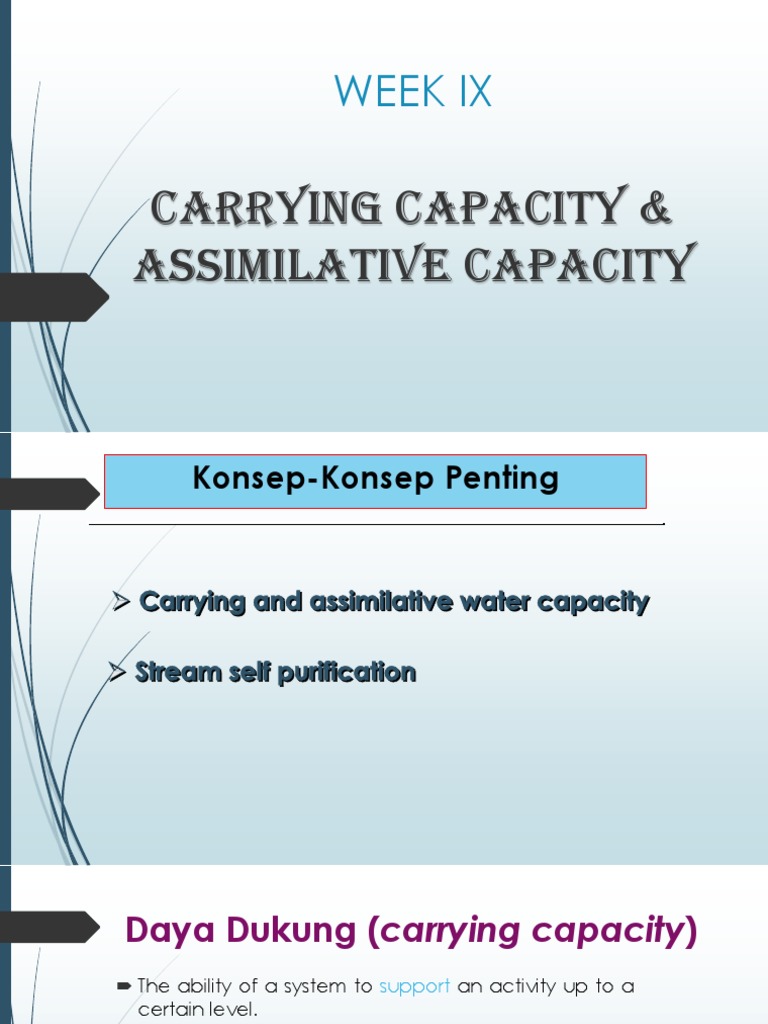Carrying Capacity & Assimilative Capacity | PDF | Oxygen | Water ...
