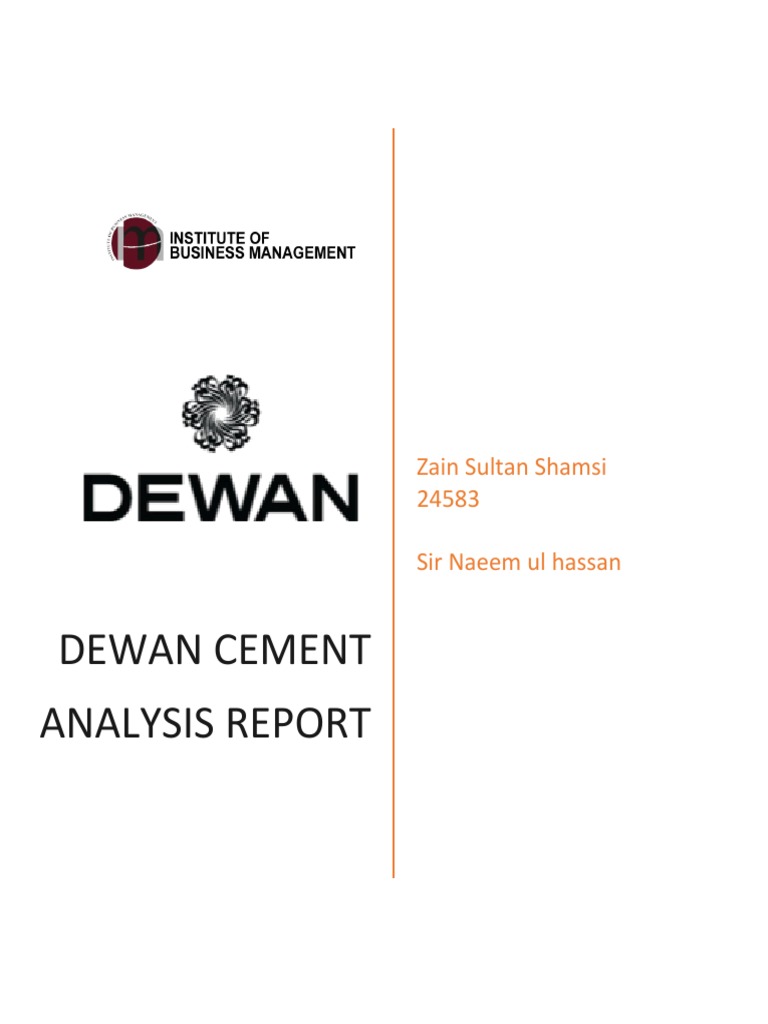 Dewan Cement Analysis Report | PDF | Working Capital | Leverage (Finance)