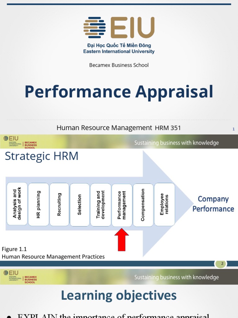 Performance Appraisal in HRM 351 | PDF | Performance Appraisal | Human ...