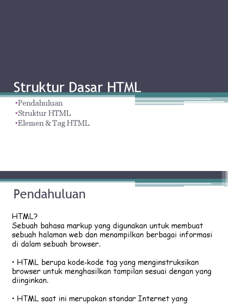 P5 Materi-Struktur Dasar HTML (Ok) | PDF