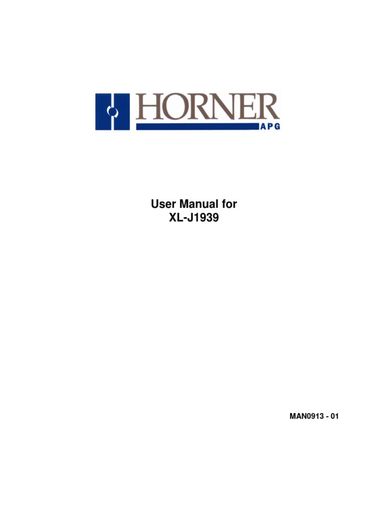 User Manual For XL-J1939 | PDF | Computer Networking | Computer Data