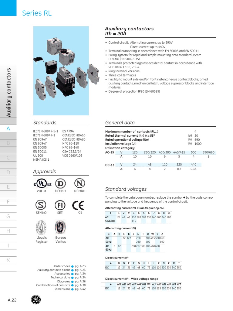 Series RL: Standards General Data | PDF | Direct Current | Components