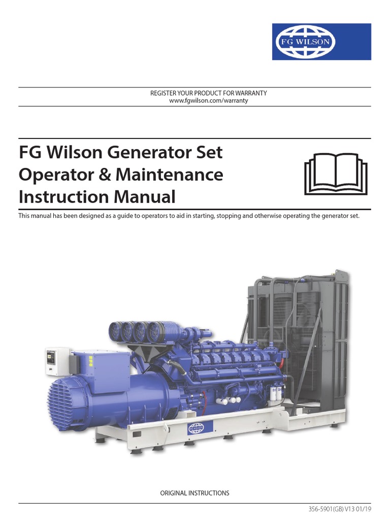 FG Wilson Generator Set Operator & Maintenance Instruction Manual | PDF ...