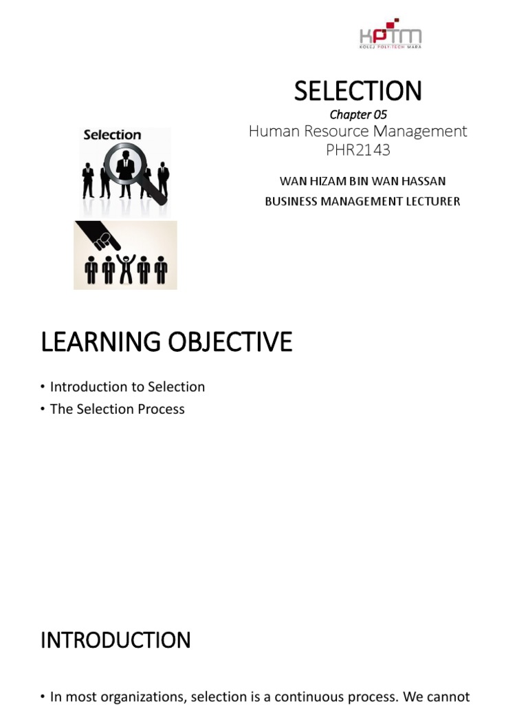 Chapter 5 Selection | PDF | Background Check | Validity (Statistics)