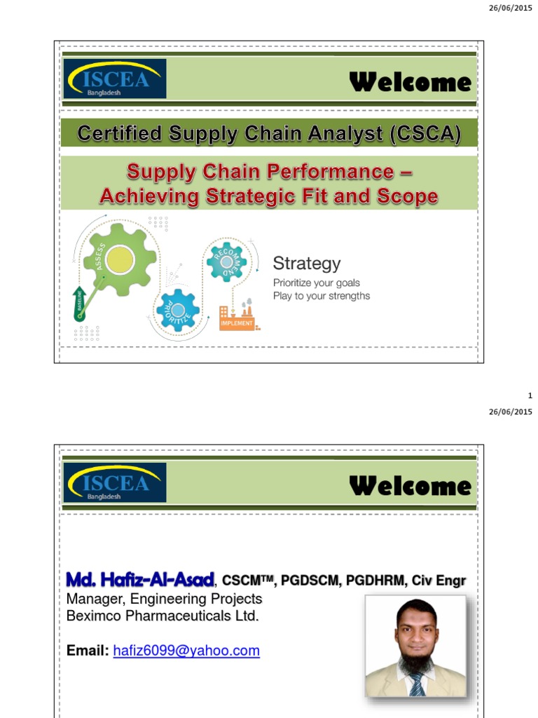 CSCA Certification and Strategic Fit | PDF | Supply Chain | Strategic ...