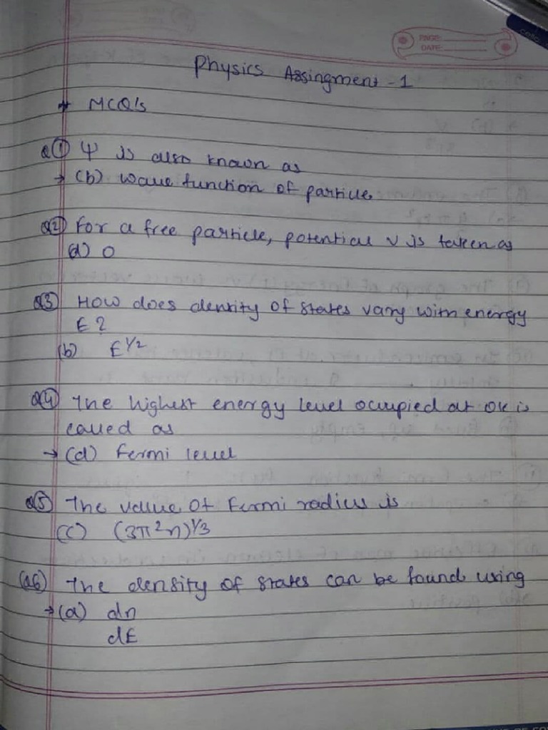 Physics Assignment 1 | PDF