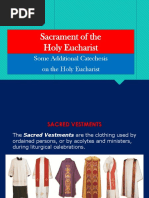 Sacred Vessels, Linens, Vestments & Places | PDF | Eucharist | Altar