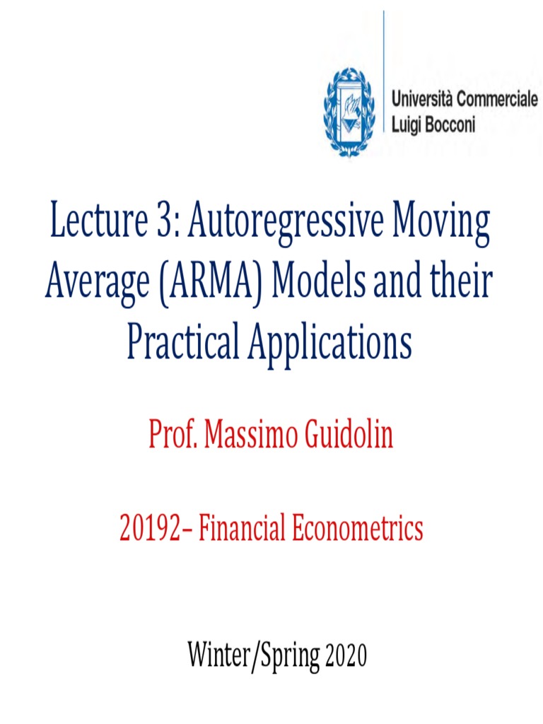 ARMA Models: Theory and Applications | PDF | Autoregressive Model | Stationary Process