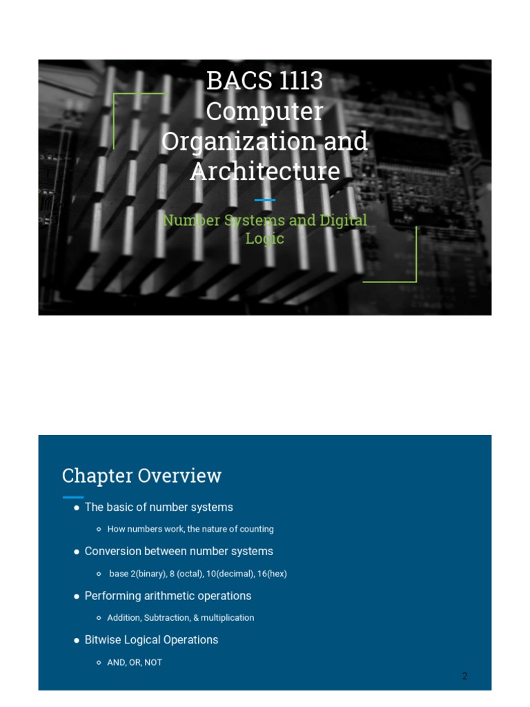 Lec 1 - Number Systems and Digital Logic | PDF | Elementary Mathematics | Notation
